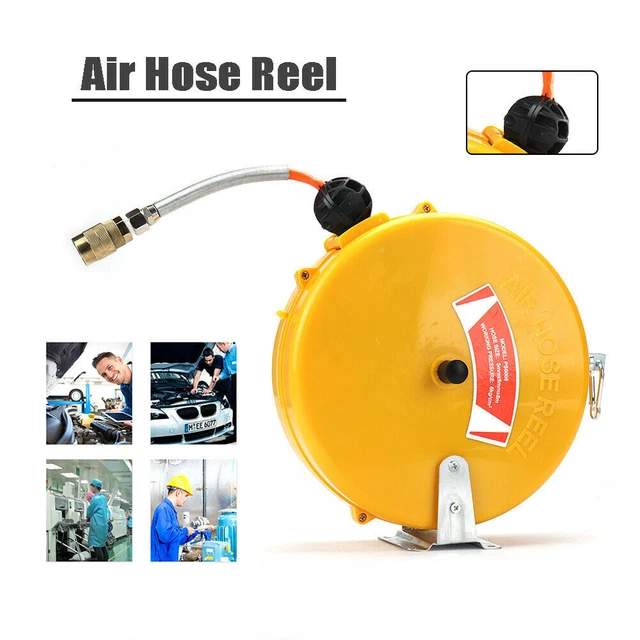 MINI AUTO RETRACTABLE Air Hose Reel Rewind Wall Mountable Compressor ...