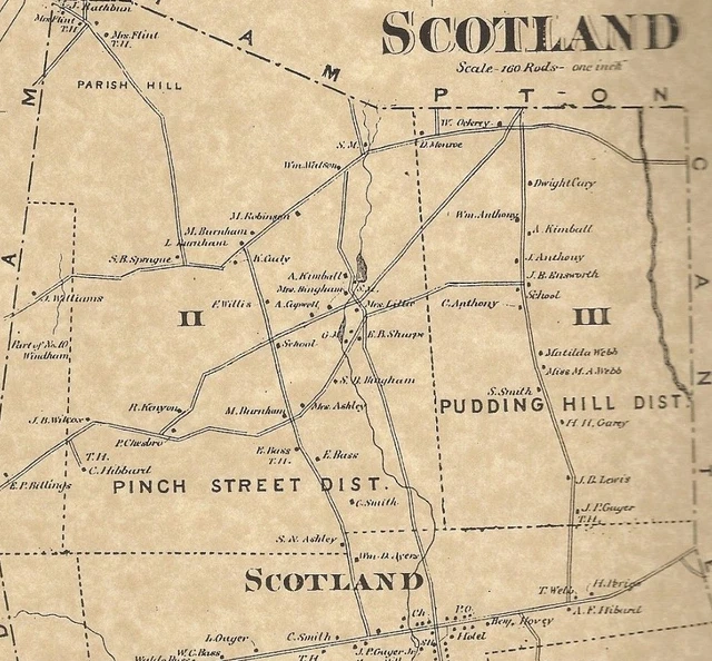 SCOTLAND CT 1869 Map with Homeowners Names Shown £9.48 - PicClick UK