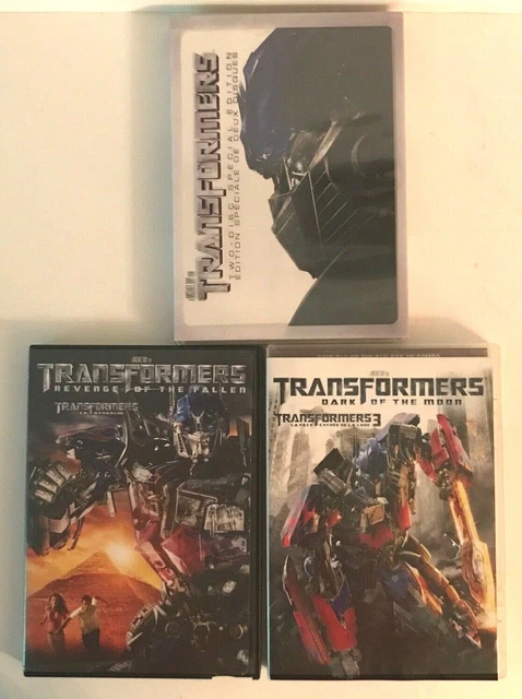 TRANSFORMER 3 DVD Lot - Transformers + Dark of the Moon + Revenge of ...