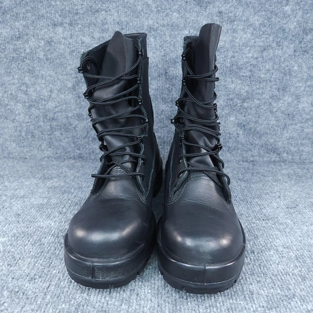 BELLEVILLE 360ST BOOTS Mens Size 8 Black Leather Vibram Steel Toe ...