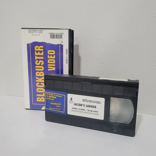 VINTAGE JACOB'S LADDER VHS 1990 Blockbuster Clam Shell Case 90s Horror ...