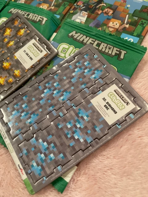 NEW MINECRAFT CUBEEZ 2025 Woolworths 9 Collectable Packs 3 x Opened & 6 ...