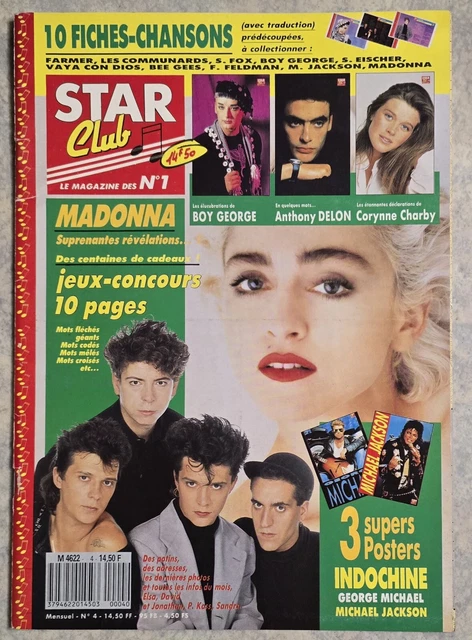 MADONNA SANDRA MYLENE FARMER MICHAEL VANESSA PARADIS Star Club magazine ...