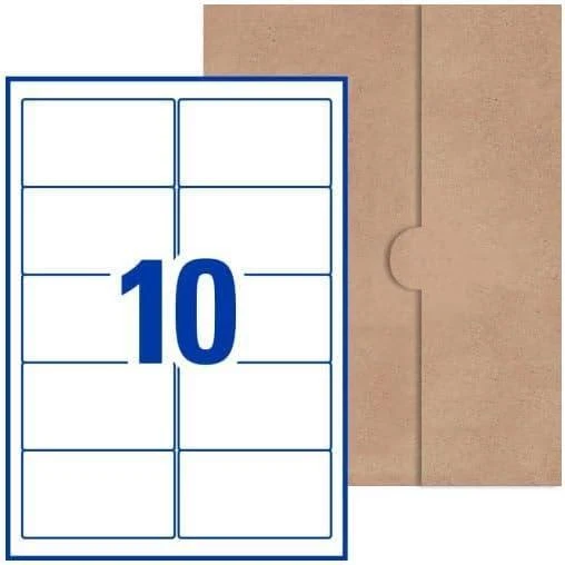 [10 PER PAGE] A4 Self Adhesive Address Labels - 40 Sheets / 400 Labels ...
