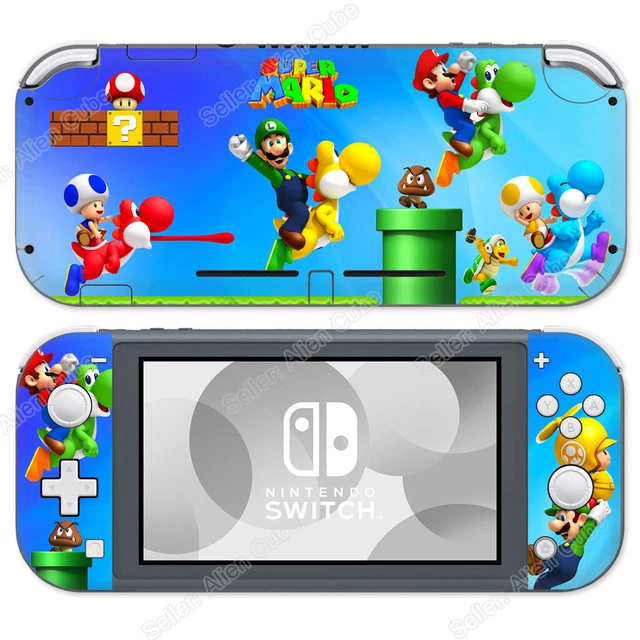 SWITCH LITE SKIN Super Mario Bros Classic Luigi Toad Vinyl Sticker ...