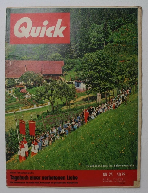 QUICK ZEITSCHRIFT 1960 so starb Chile - Soraya - Vintage Illustrierte ...