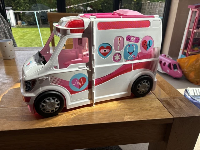 BARBIE CARE CLINIC Ambulance Hospital Game Kids Toy Vehicle Van Play ...