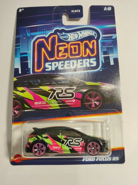 HOT WHEELS FORD Focus RS Neon Speeders Diecast Car Mattel £6.99 ...