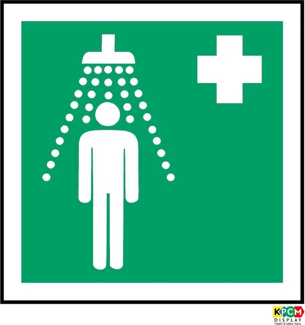ISO SAFETY SIGN International Safety shower Symbol £1.61 - PicClick UK