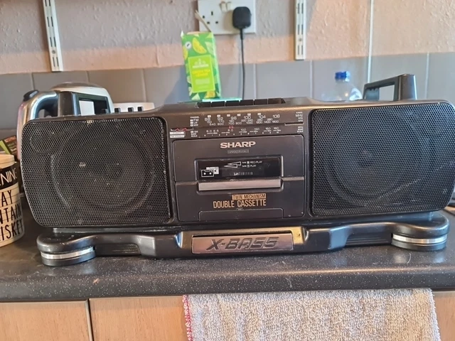 SHARP WQ-T360E STEREO Radio Double Cassette Recorder £50.62 - PicClick UK