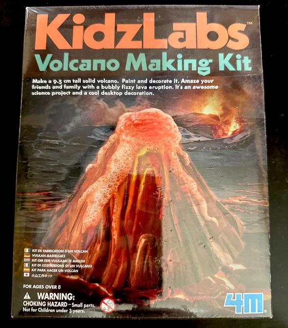 NEW! KIDZLABS VOLCANO Making Kit-School Science Project-Lava Eruption ...