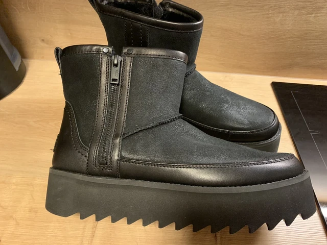 UGG W CLASSIC Rebel Biker Mini 1105314 Damen Boots Schuhe Leder-Stiefel ...