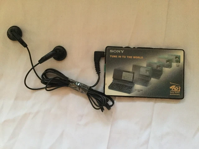 VINTAGE SONY SRF-220 Fm/Am Stero Card Size Radio £30.01 - PicClick UK