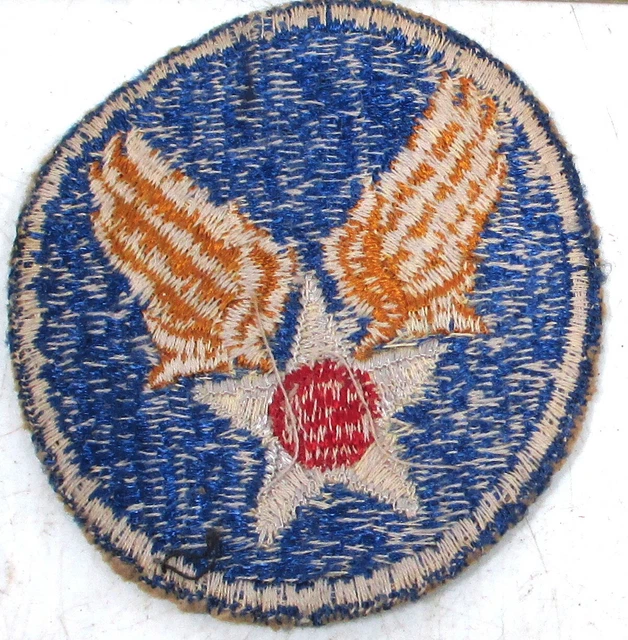 WWII AMERICAN ARMY Air Forces Military Patch Gold Wings White Star Red ...