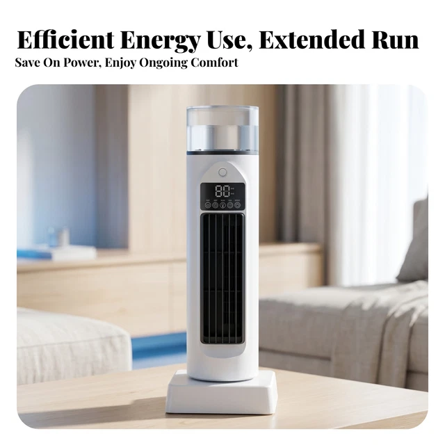 TABLETOP BLADELESS TOWER Air Cooler Home Cooling Appliance Digital ...
