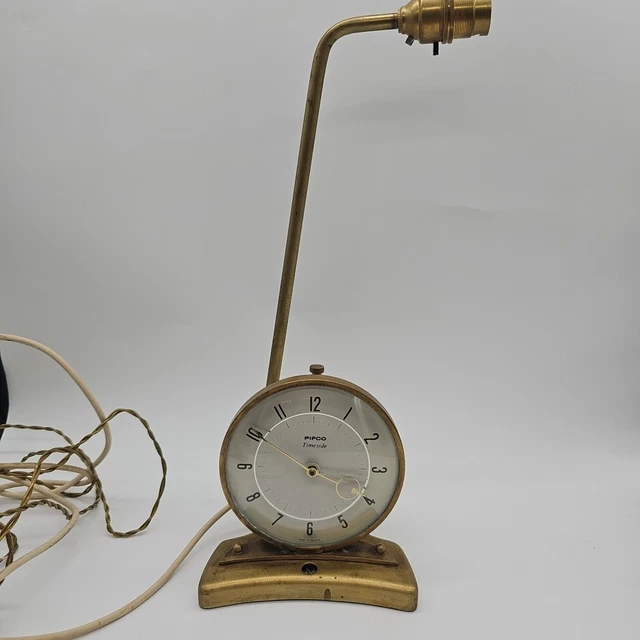 METAMEC PIFCO TIMESIDE Vintage Brass Alarm Clock / Lamp Untested £0.99 ...