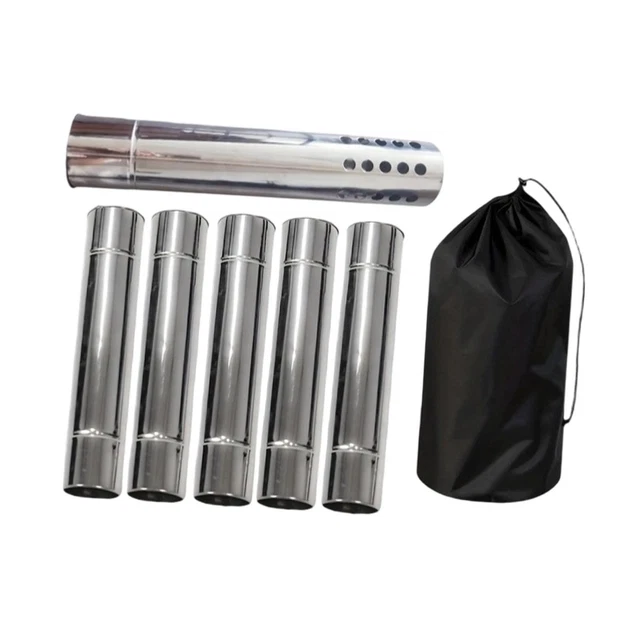 STAINLESS STEEL STOVEPIPE Chimney Pipe Efficient Ventilation Exhaust ...