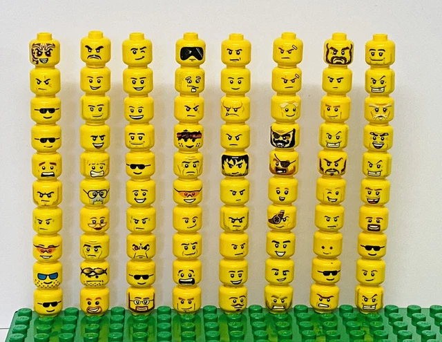LEGO HEADS STAR Wars Series Marvel Rare Minifigure Reversible Yellow ...