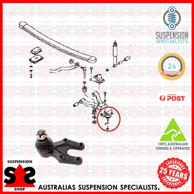 LOWER FRONT AXLE Ball Joint Suit NISSAN Cabstar (F24M, F24W) 3.0 TDi (F24M) $51.99 - PicClick AU