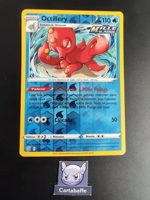 CARTE POKÉMON OCTILLERY 037/163 Reverse EB05 Styles de Combat NEUF EUR ...