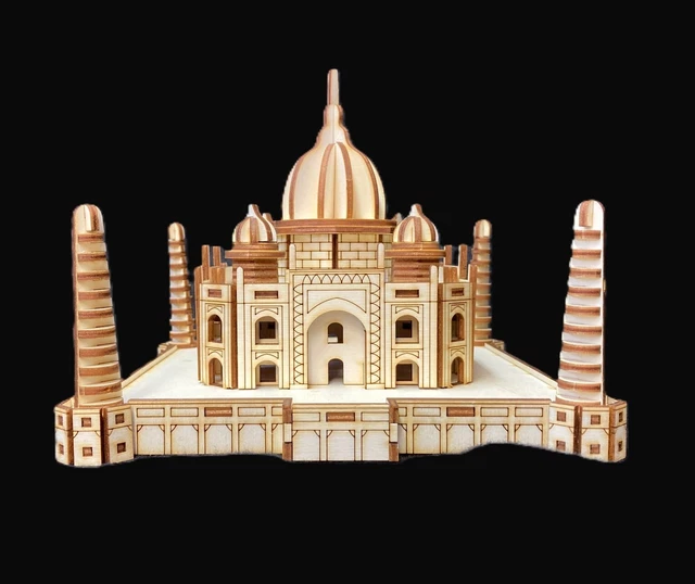 LASER CUT WOODEN Taj Mahal 3D Model/Puzzle Kit £21.99 - PicClick UK
