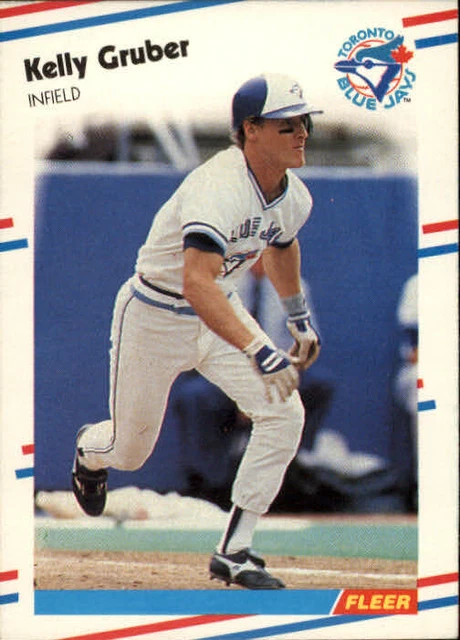 1988 CARTE DE baseball Fleer Toronto Blue Jays #111 Kelly Gruber EUR 1 ...