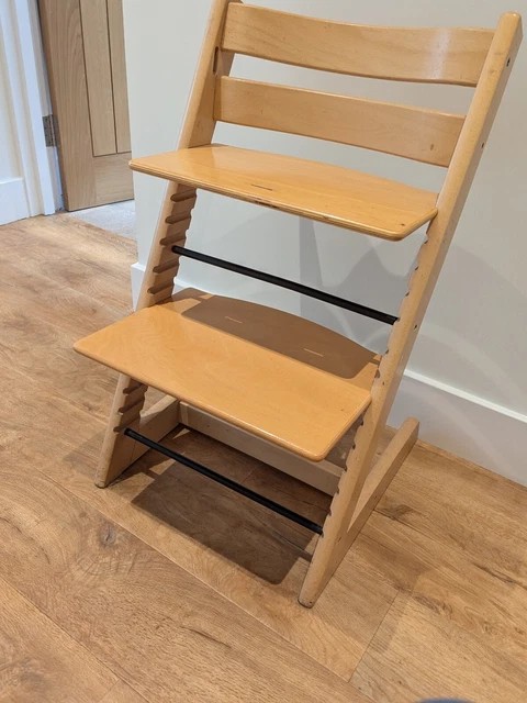 STOKKE TRIPP TRAPP Wooden Adjustable High Chair Baby Adult -Trip Trap £ ...