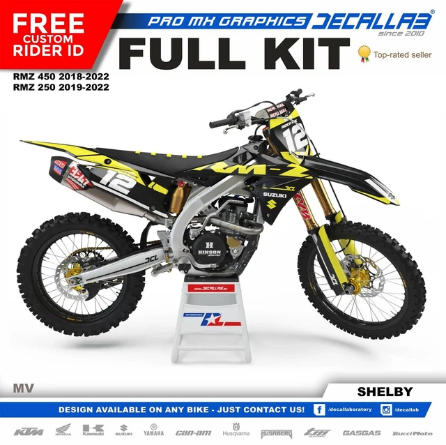 SUZUKI RMZ 250 450 2018 2019 2020 2021 2022 MX Graphics Decals Stickers ...