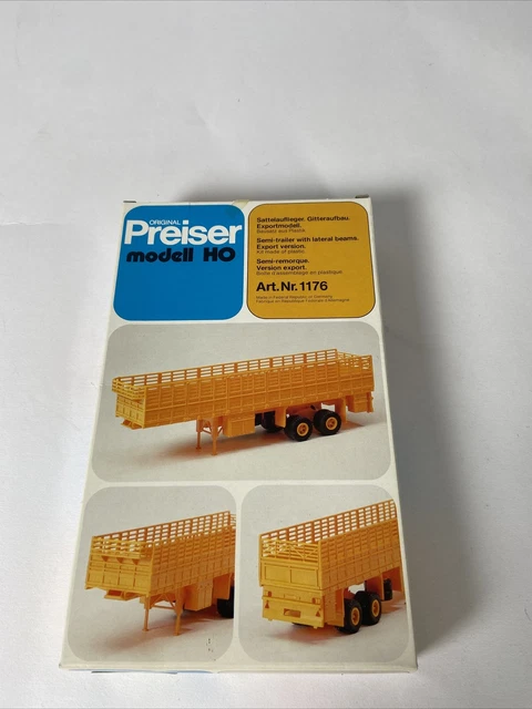 ORIGINAL PREISER MODELL H0 Sattelauflieger Gitteraufbau Art.Nr. 1176 ...