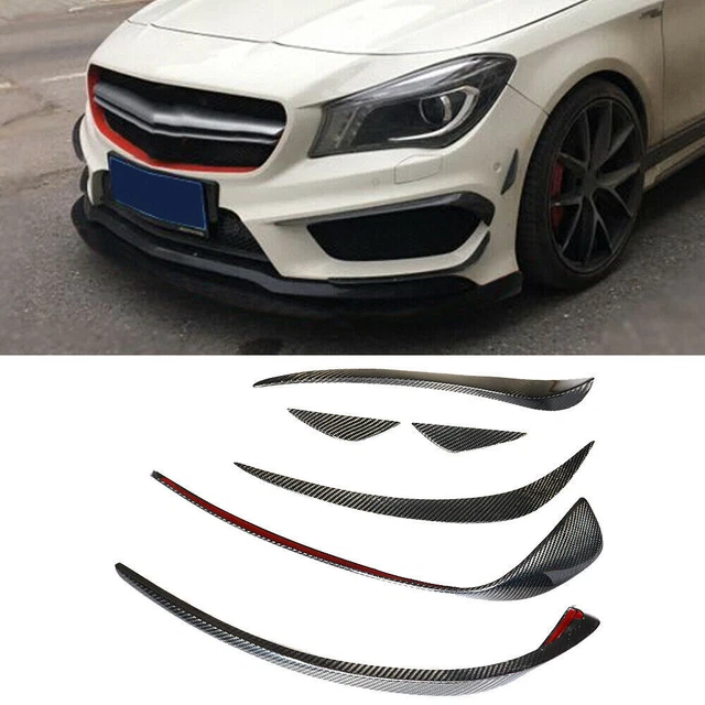 REAL CARBON FIBER Front Lip Splitter Fins Body Spoiler For Benz C117 ...