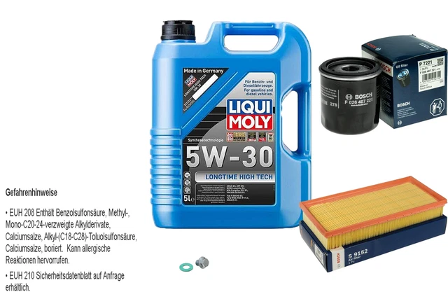 BOSCH INSPECTION SET 5L Liqui Moly Longue Date High Tech 5W-30 pour Toyota EUR 90,12 - PicClick FR