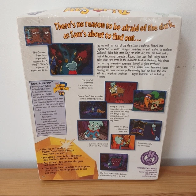 RARE NEW SEALED Pajama Sam No Need To Hide When It's Dark Outside Big ...