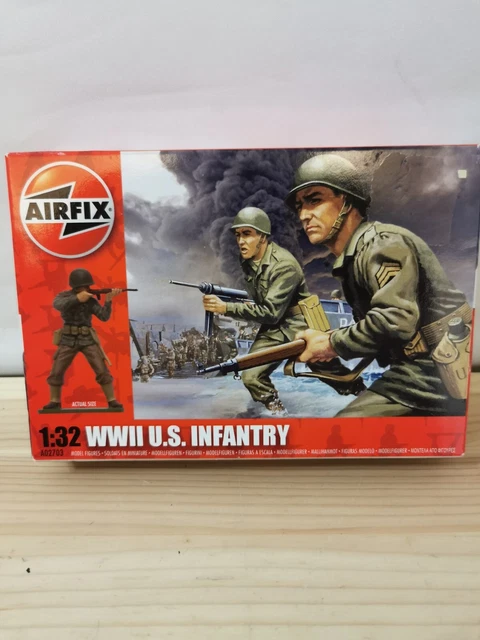AIRFIX WW2 US Infantry Unpainted Model Soldiers Scale 1:32 £15.00 ...