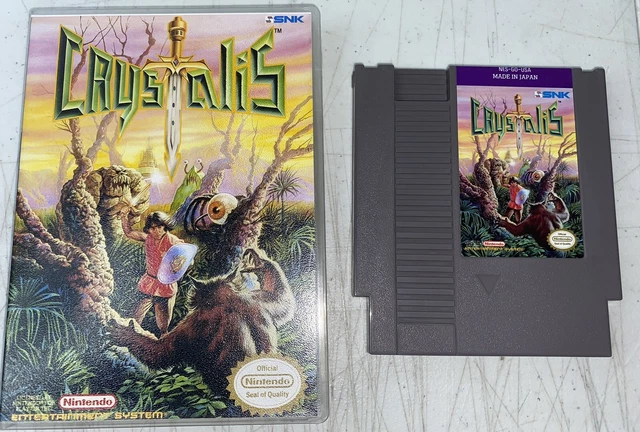 NINTENDO NES CRYSTALIS RPG Video Game Cartridge/Case 1990 SNK Tested ...