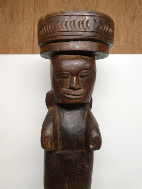 VINTAGE WOODEN CARVED Tribal Pacific Island Totem Idol Icon Statue EUR ...