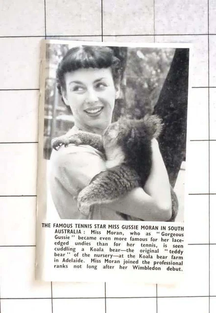 1951 GORGEOUS GUSSIE Moran Cuddling Koala Bear In Adelaide EUR 7,02 ...