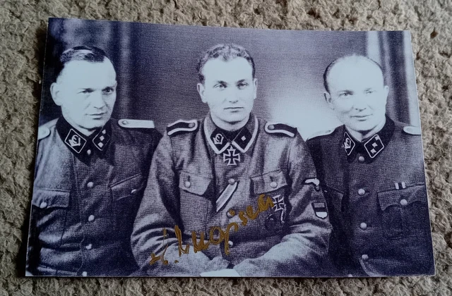 ORIGINAL AUTOGRAPH OF Ww2 German Knights Cross Recipient HARALD ...