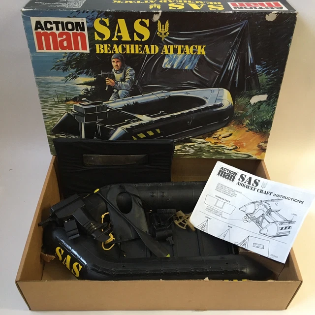 VINTAGE 1980’S PALITOY Action Man Doll Vehicle SAS Beach Head Attack ...