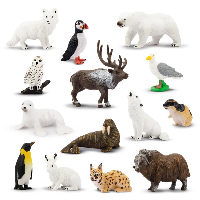 TOYMANY LOT DE 14 Figurines d'animaux de l'Arctique - Figurines ...