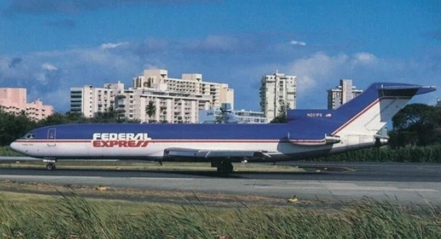 FEDEX FEDERAL EXPRESS Boeing 727-200F N201FE @ San Juan PR 1989 ...