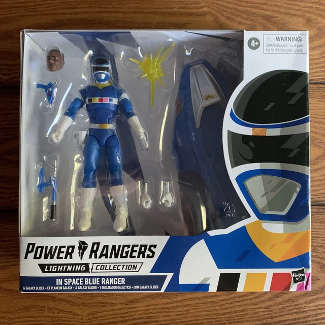 POWER RANGERS LIGHTNING Collection In Space Blue Ranger & Galaxy Glider ...