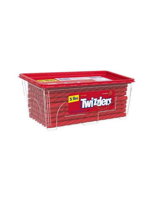 TWIZZLERS TWISTS STRAWBERRY Flavored Chewy Candy, Bulk, 80 oz Container ...