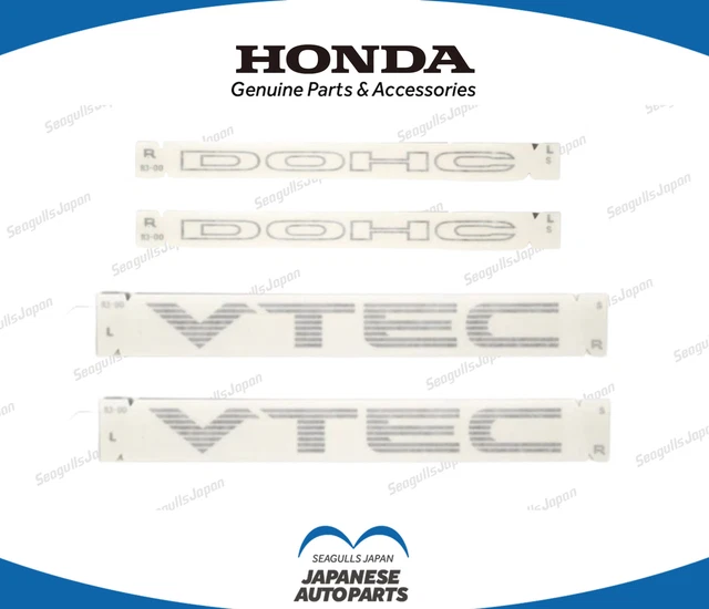 HONDA GENUINE OEM CIVIC EG6 EK4 SiR Side "DOHC" "VTEC" Sticker Decal Black Set £76.93 - PicClick UK