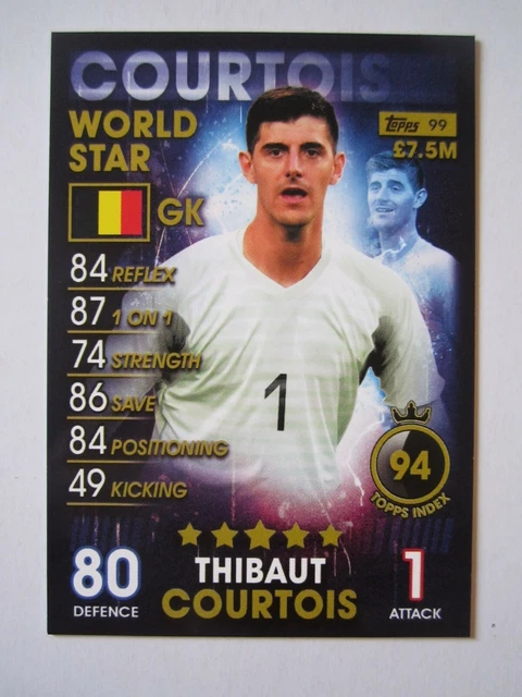 MATCH ATTAX 101 base card Thibaut Courtois of Belgium World Star £0.90 ...