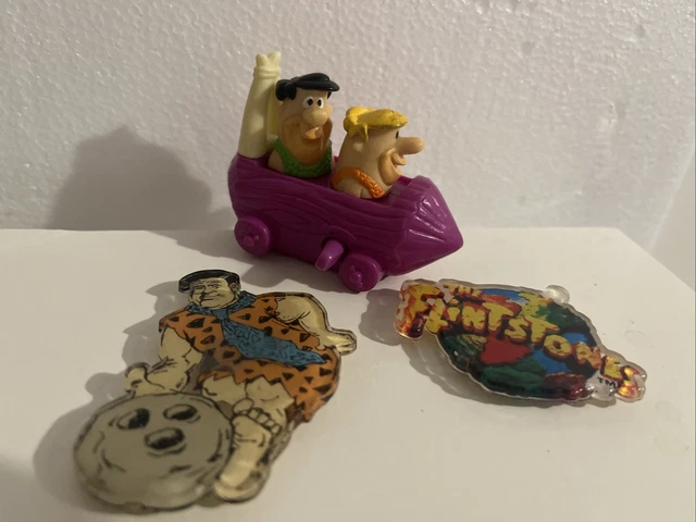 Vintage Burger King The Flintstones Fred And Barney Plastic Toy X 2 2501