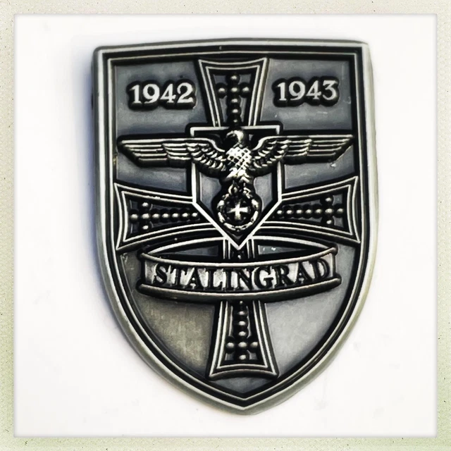 WW2 GERMAN SHIELD Stalingrad Medal Pin Badge 1942 1943 New Free UK post ...