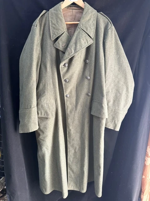 ORIGINAL WW2 SWEDISH Army Greatcoat - 1940 Dated - German Used - 46 ...