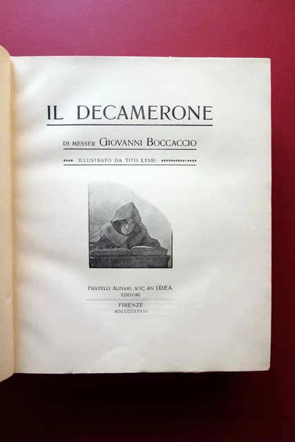 IL DECAMERONE DI Messer Giovanni Boccaccio illustrato da Tito Lessi ...