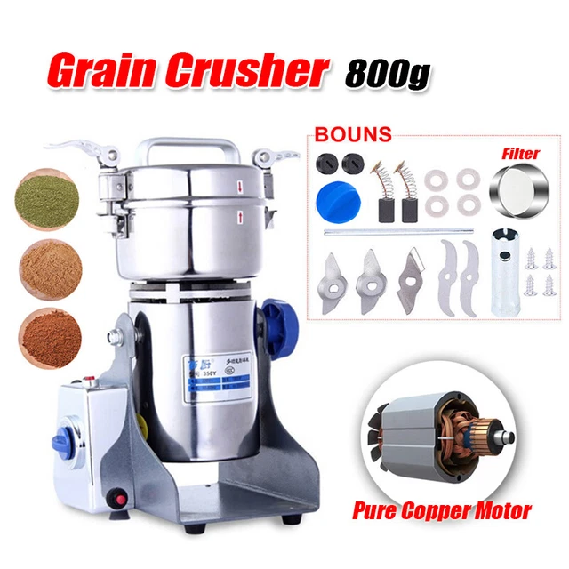 800G ELECTRIC DRY Food Grinder Machine Grains Spices Hebals Mill Cereal ...