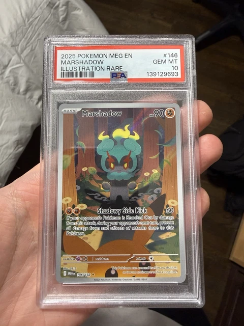 MARSHADOW #146 PSA 10 – Mega Evolution – Illustration Rare – GEM MINT £ ...